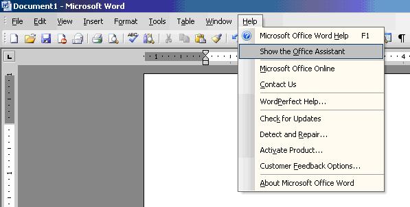 How to Select a Different Office Assistant in MS Word XP ...